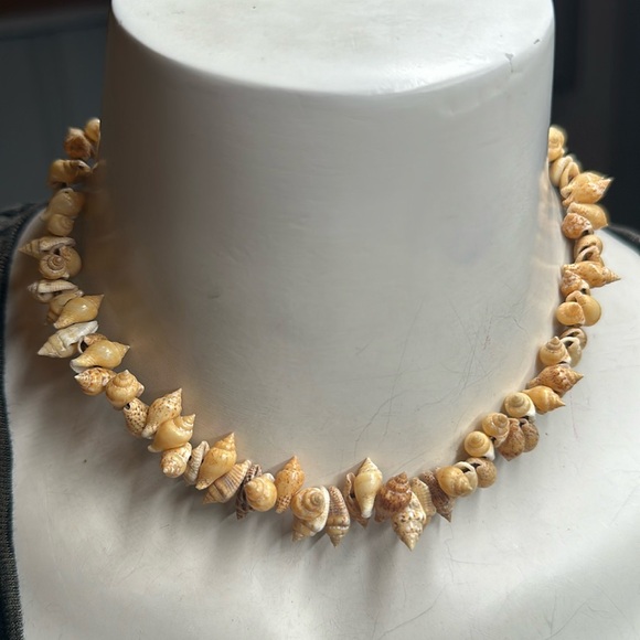 Vintage | Jewelry | Vintage Seashell Choker Necklace Cowrie Shells ...